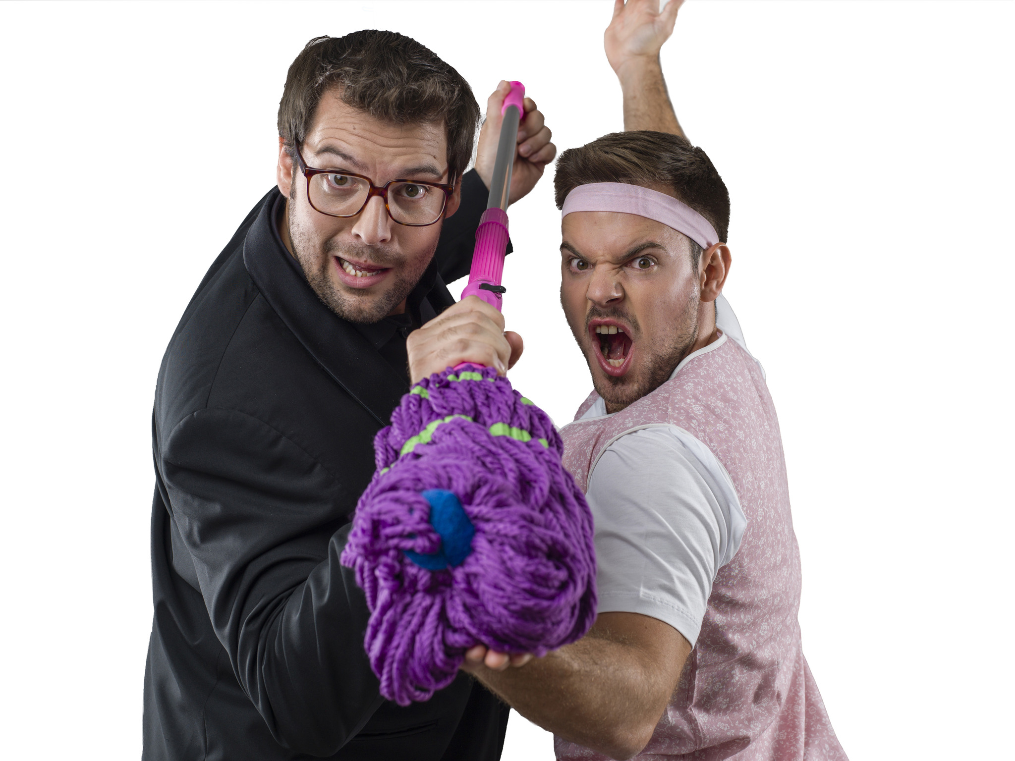 Flo und Wisch als "Waschmänner" auf der Bühne - Freistadt