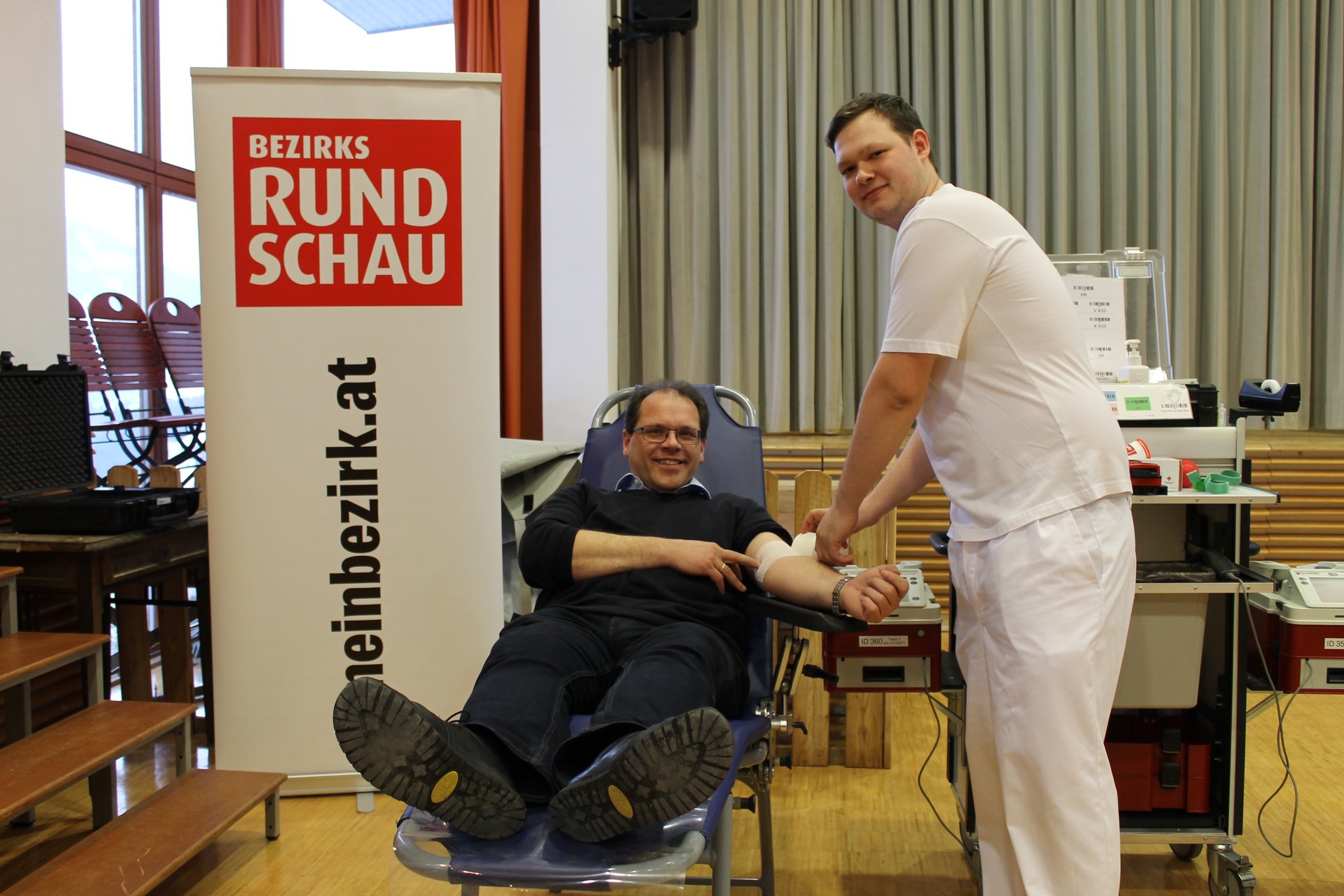 Blutspende-Marathon: Bürgermeister Martin Haider hatte mit 14 großes ...