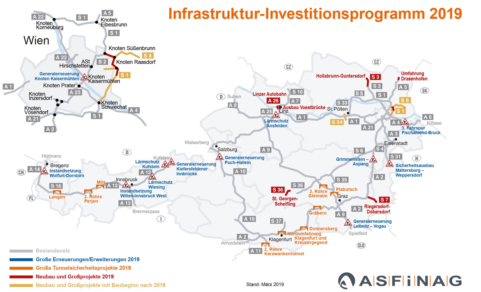 Asfinag-Bauvorhaben: Vom Lobautunnel bis zur Linzer Autobahn - Burgenland
