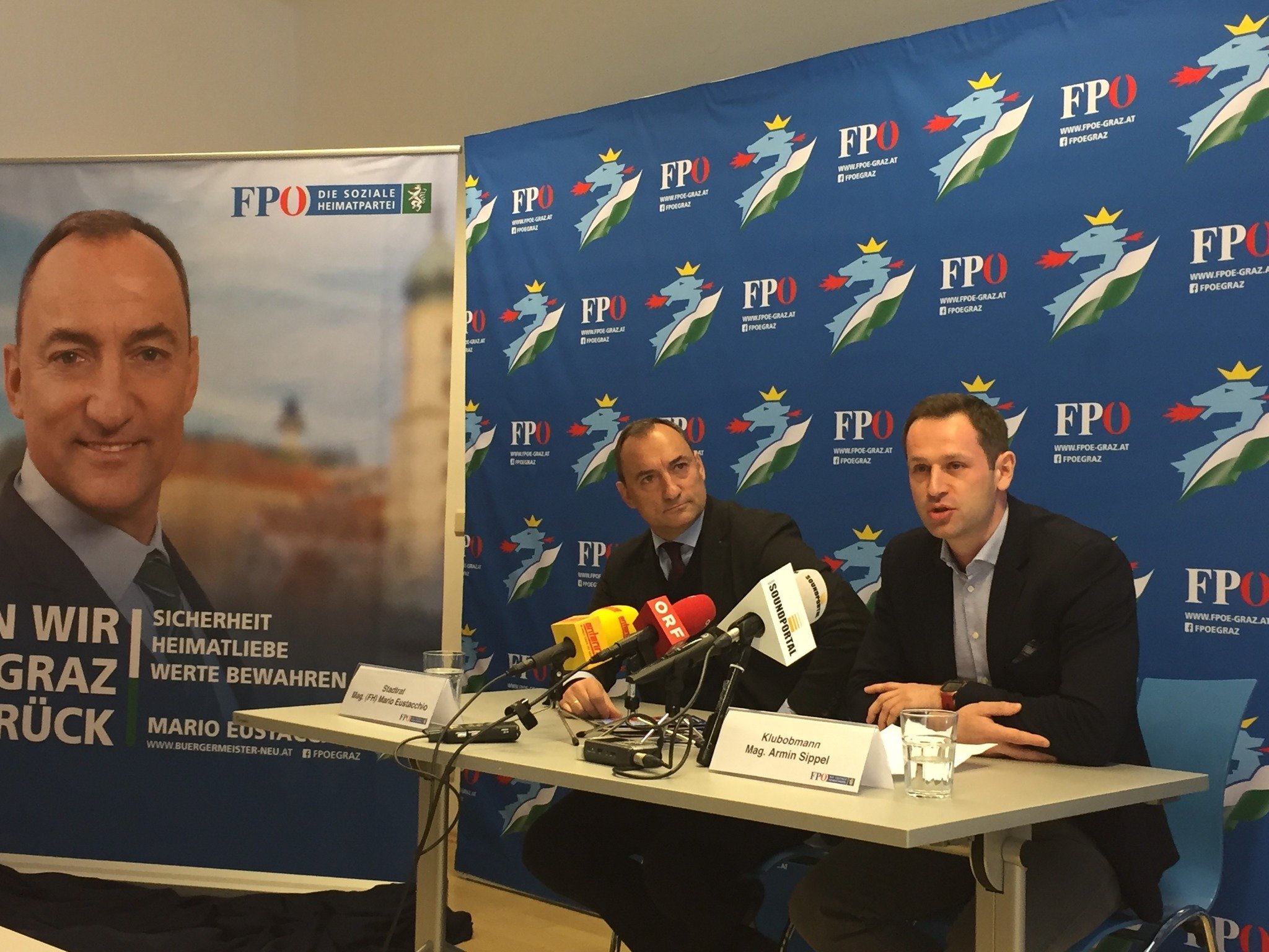 Mario Eustacchio und Armin Sippel zu zweit an der Spitze der FPÖ Graz - Graz