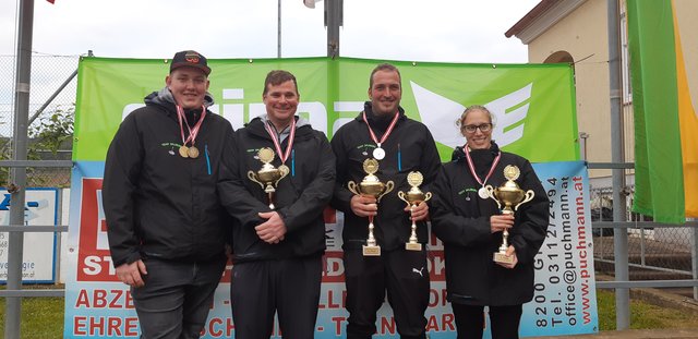 Eisstockweitensport: Fünf ÖM Medaillen für Pinzgauer Weitschützen - Pinzgau