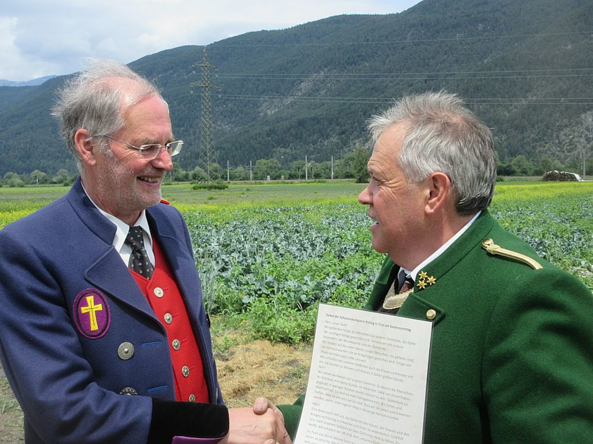 Fronleichnam: Pollinger Schützengebet übergeben - Telfs