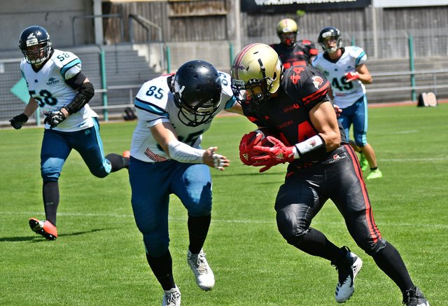 Football: Gladiators Ried vs. BSK Ravens 35:0 - Ried