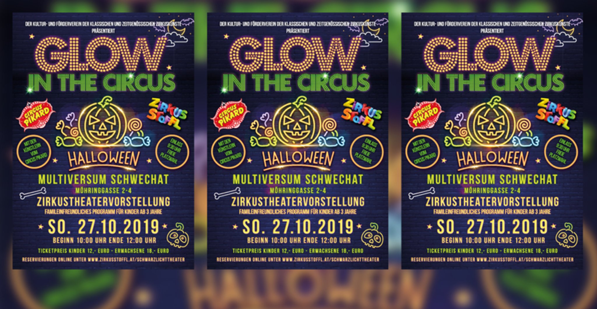 Schwarzlichttheater Glow in the Dark - Multiversum Schwechat ...