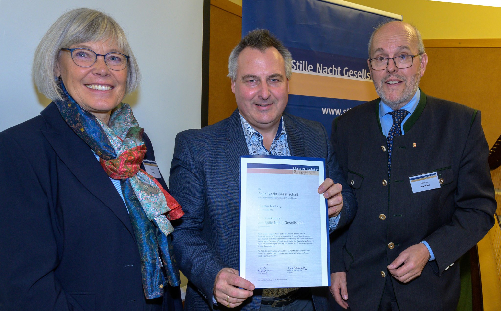 Martin Reiter für seine Forschungen zu Stille Nacht in Salzburg ...