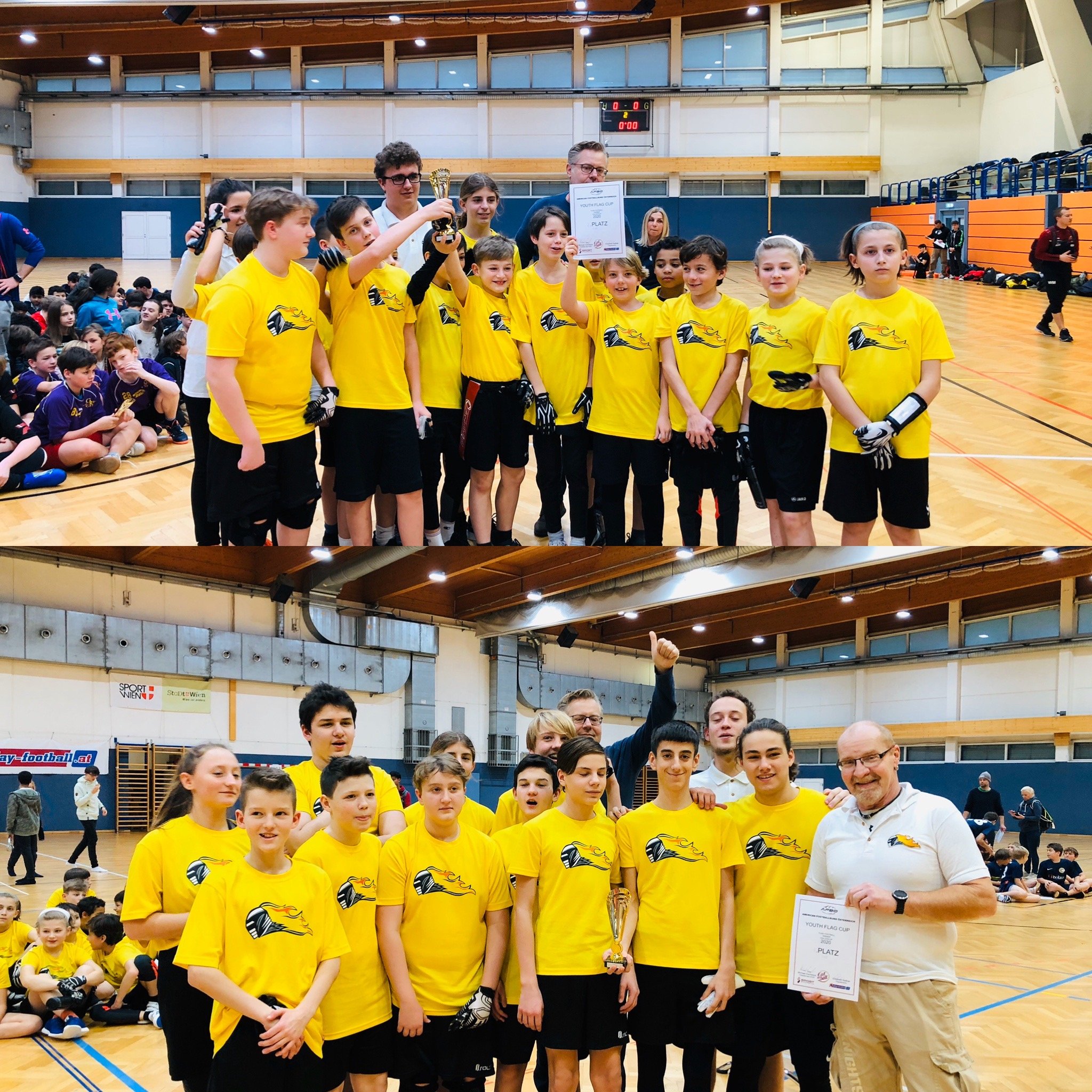 Erstes Turnier für die Vienna Knights Flag Kids: Youth Hallen Cup 2020 ...