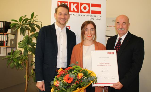 In Selbstständigkeit gestartet: WKO Linz-Land begrüßt 11.000. Mitglied ...