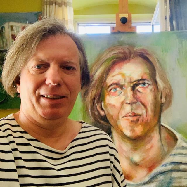 CORONAVIRUS ,: CORONA VIRUS - LINZER KÜNSTLER GAZMEND FREITAG malte ein ...