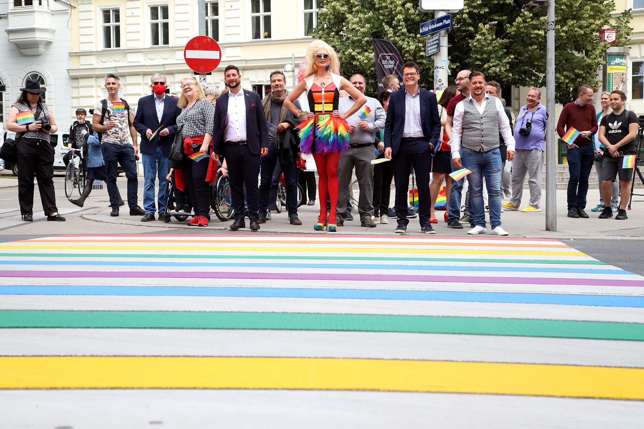 Pride 2020: Neuer Regenbogen-Zebrastreifen in Mariahilf - Mariahilf