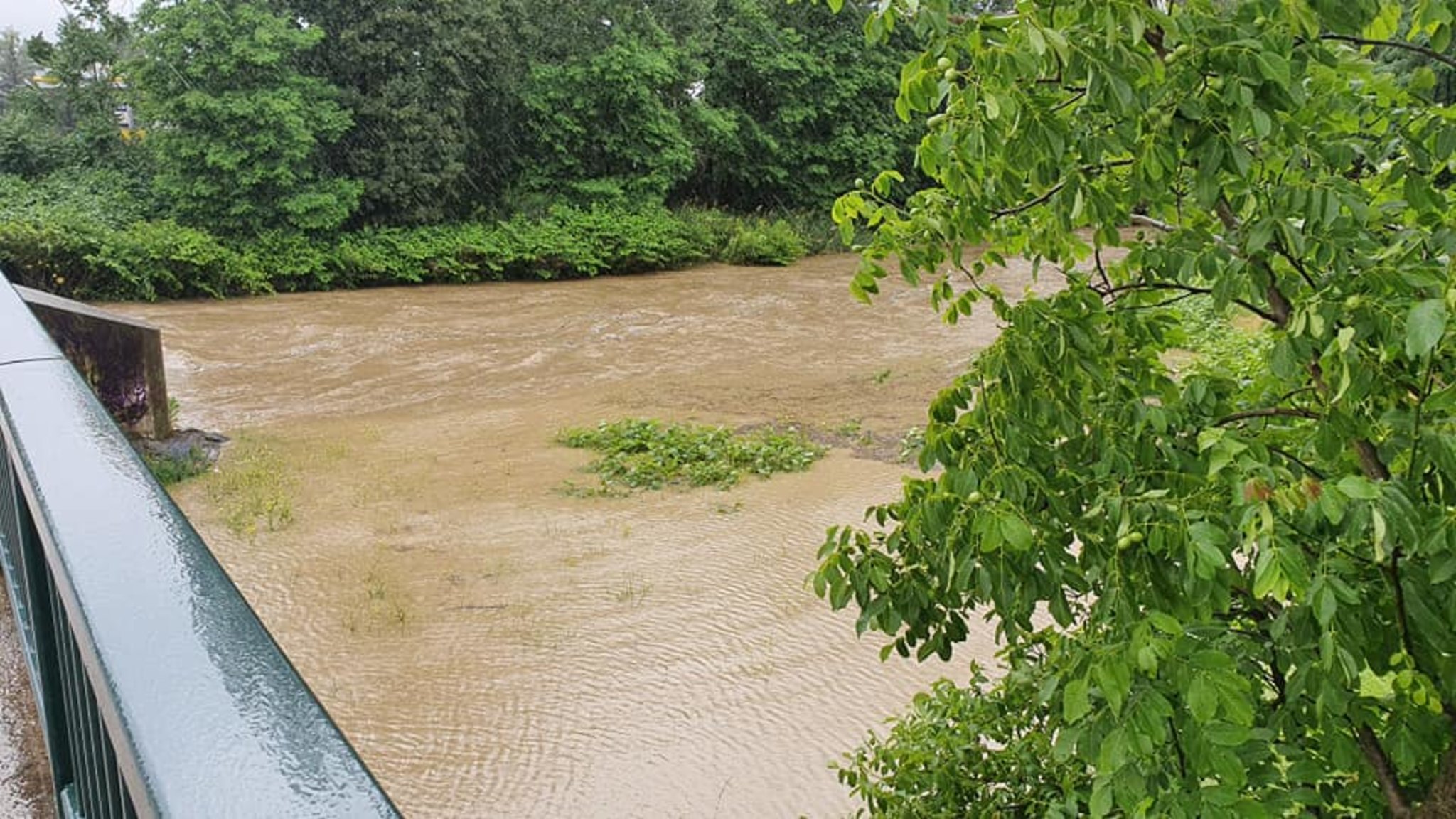 Hochwasser: SCHWECHAT im STADTGEBIET TRAISKIRCHEN am 21.6.2019 - Baden
