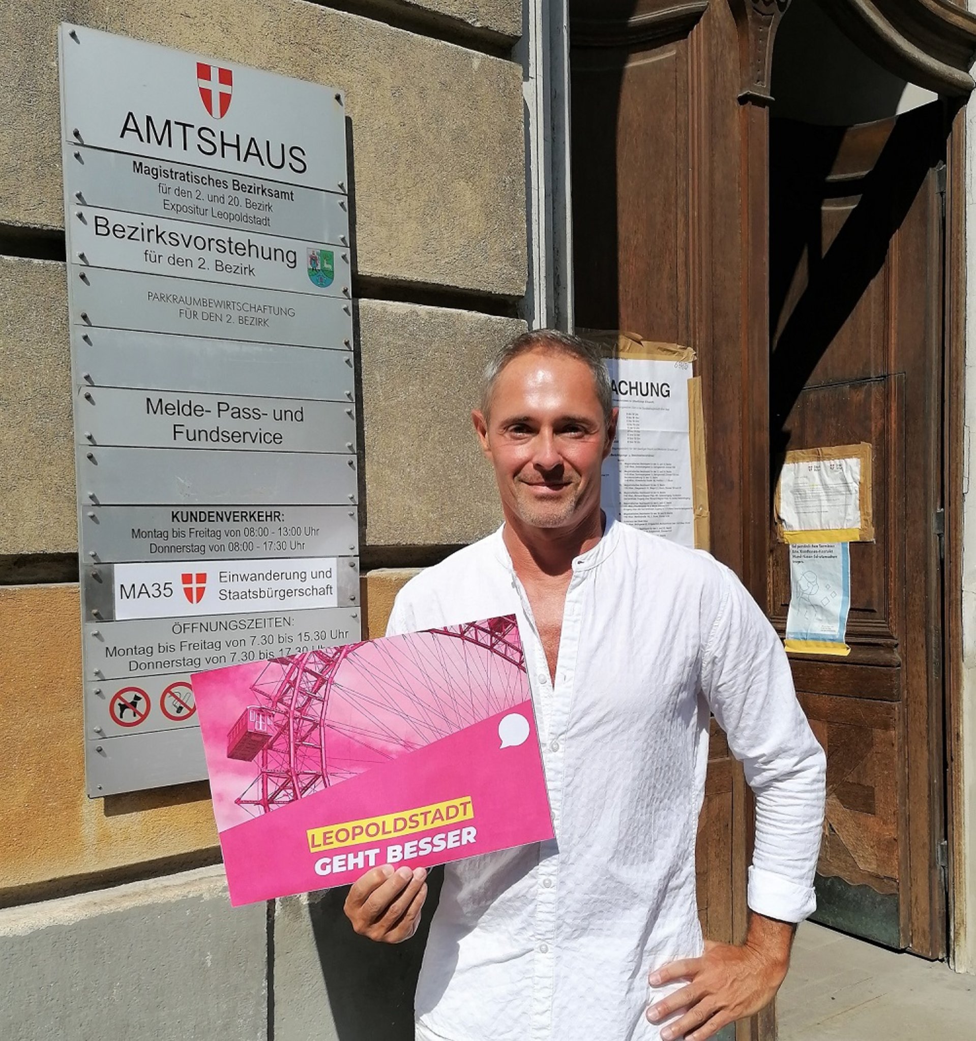 NEOS Leopoldstadt schicken Christian Moritz als Spitzenkandidaten in ...