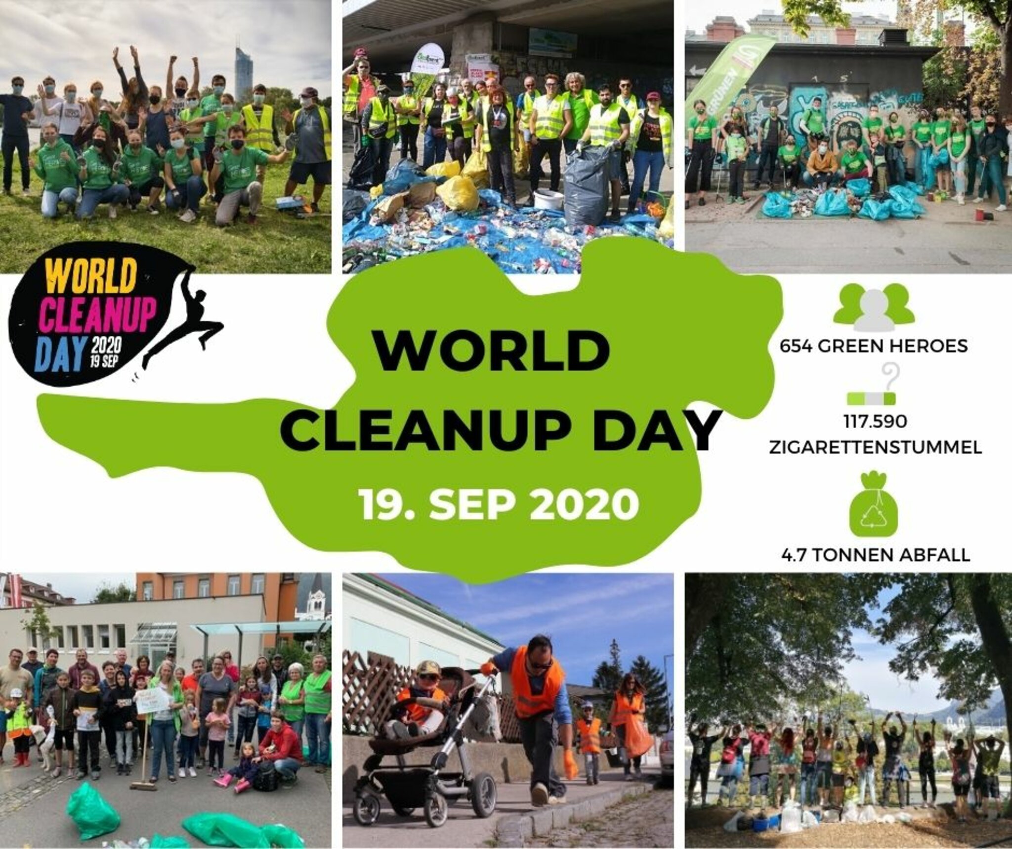 Am World Cleanup Day beteiligten sich hunderte Freiwillige bundesweit ...