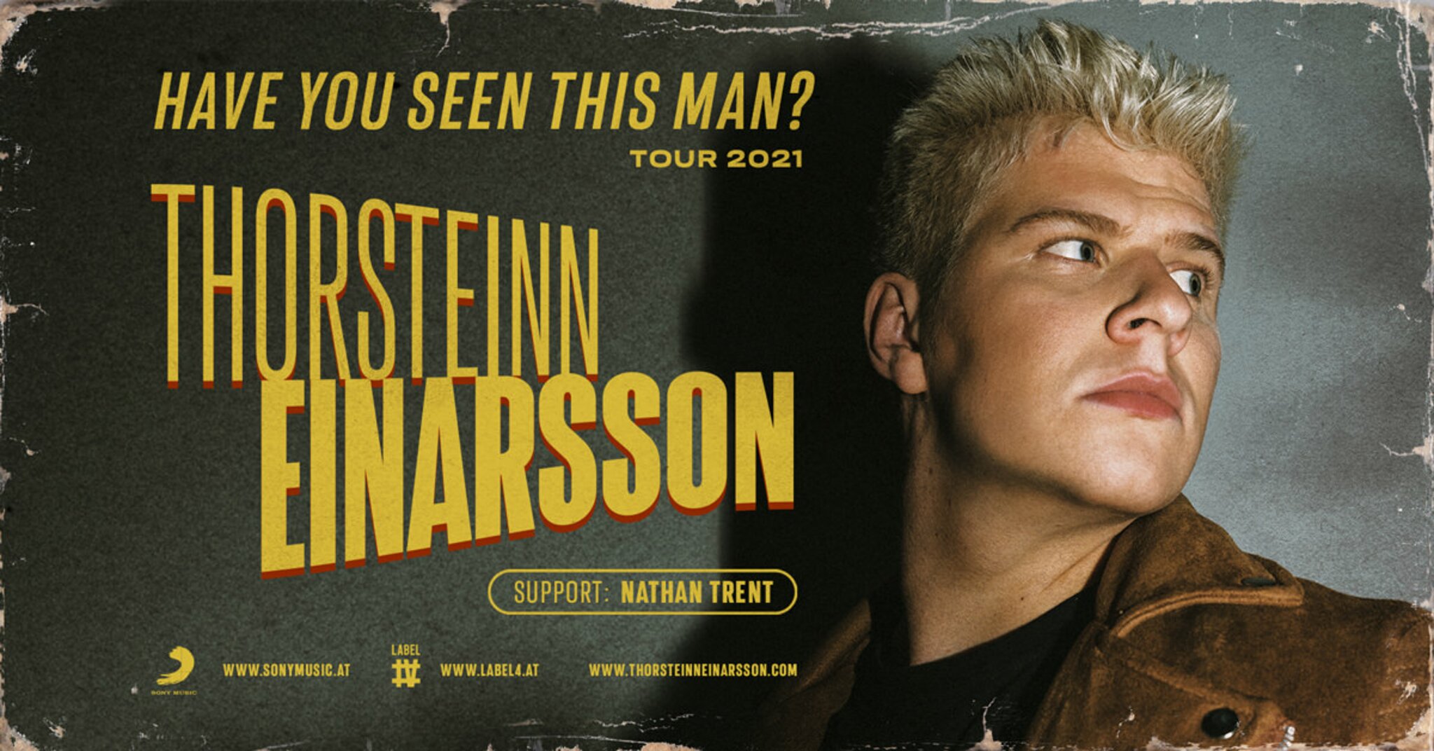 Tourneepläne für 2021: Thorsteinn Einarsson Live - „Have You Seen This Man?“ - Graz