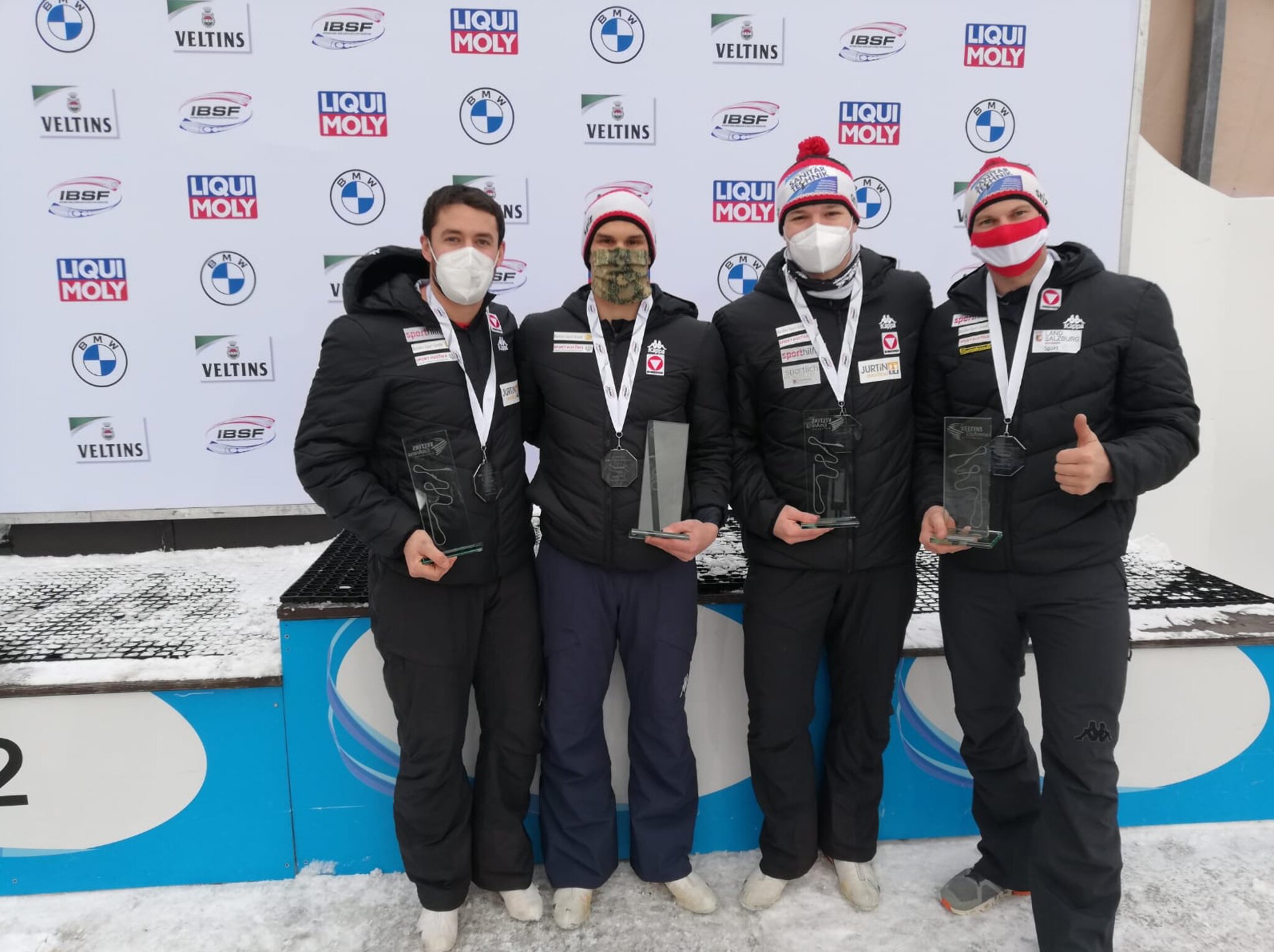 Vierer-Team von Benjamin Maier rast in Winterberg auf den zweiten Rang ...