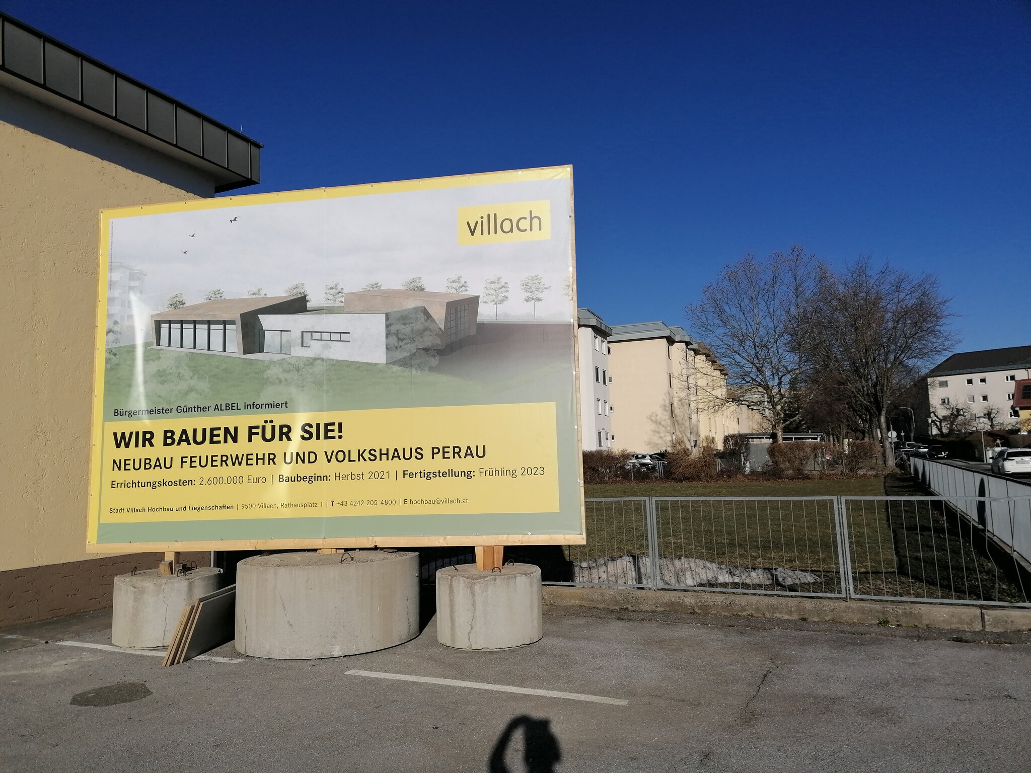 Grünfläche bleibt: Baustart für neues Rüsthaus in Villach-Perau - Villach