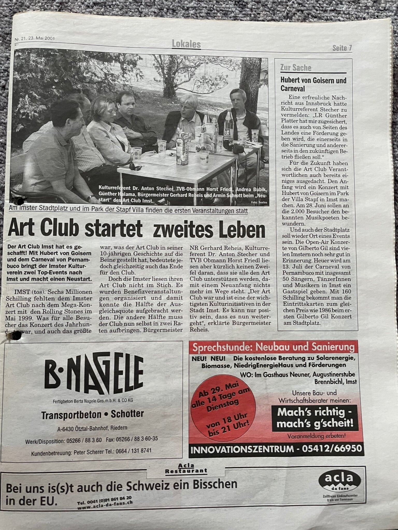 Vor 20 Jahren berichtete Blickpunkt am 23. Mai 2001 über den Neustart ...