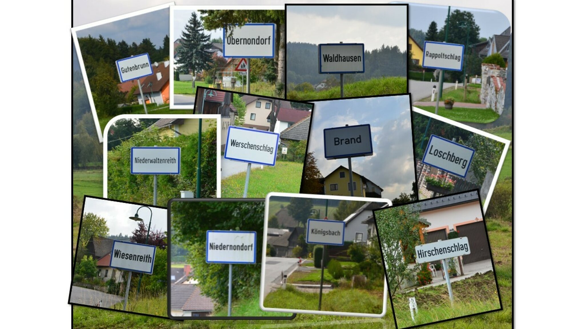 Das sind die Katastralgemeinden von Waldhausen - Zwettl