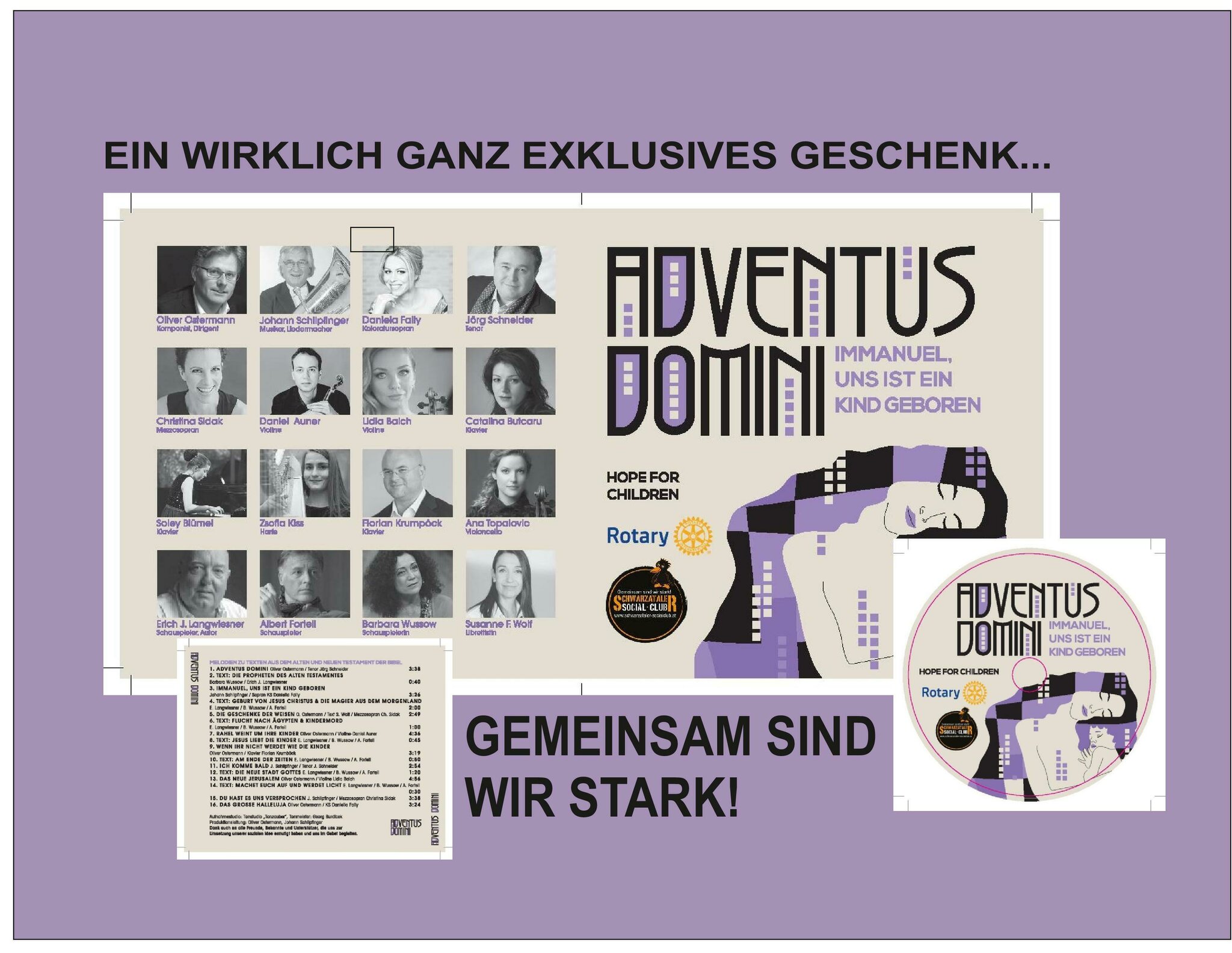 Unsere klassische Jubiläums CD ist fertig!: ADVENTUS DOMINI - EIN ...