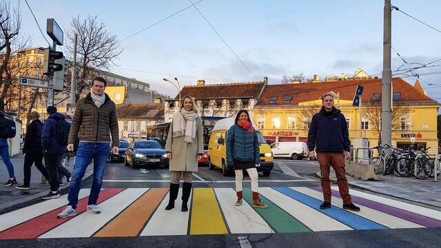 Hietzing wird bunter: Der 13. Bezirk hat seinen ersten Regenbogen-Zebrastreifen - Hietzing