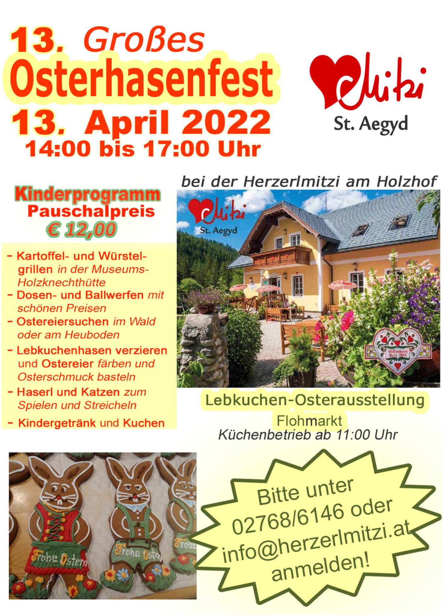 13. Großes Osterhasenfest - Herzerlmitzi: Spiel und Spaß - Lilienfeld