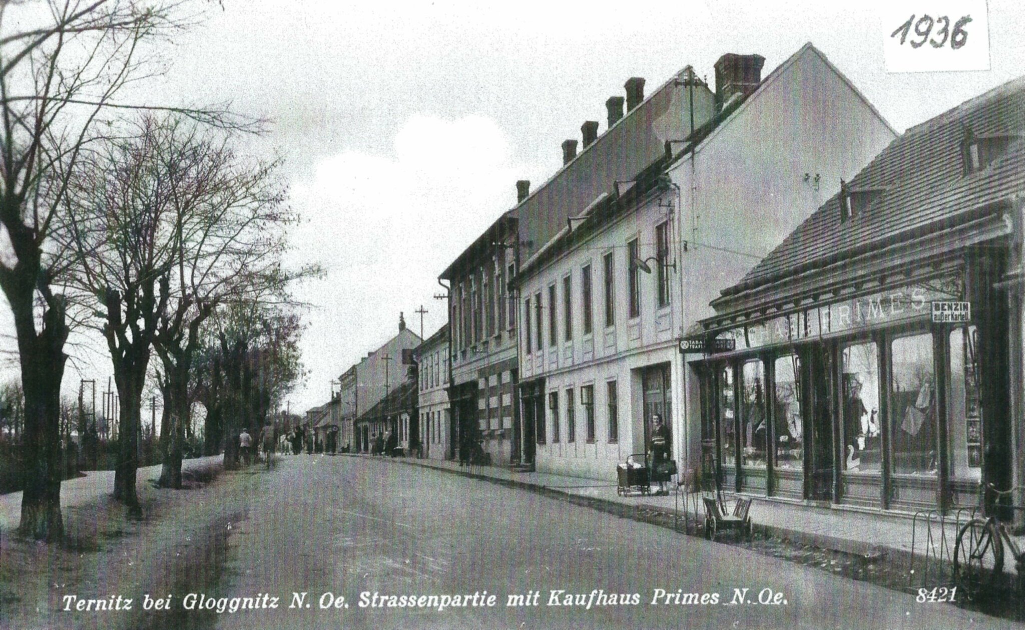 Damals & heute: Die Hauptstraße Ternitz im Jahr 1936 - Neunkirchen