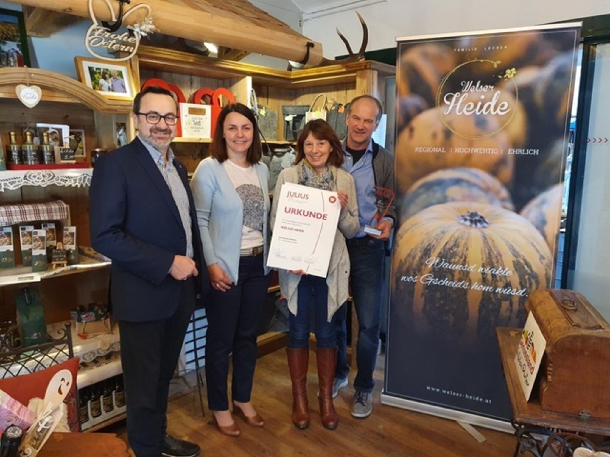 Regionale Kürbisprodukte: Welser Heide mit Julius-Award ausgezeichnet ...