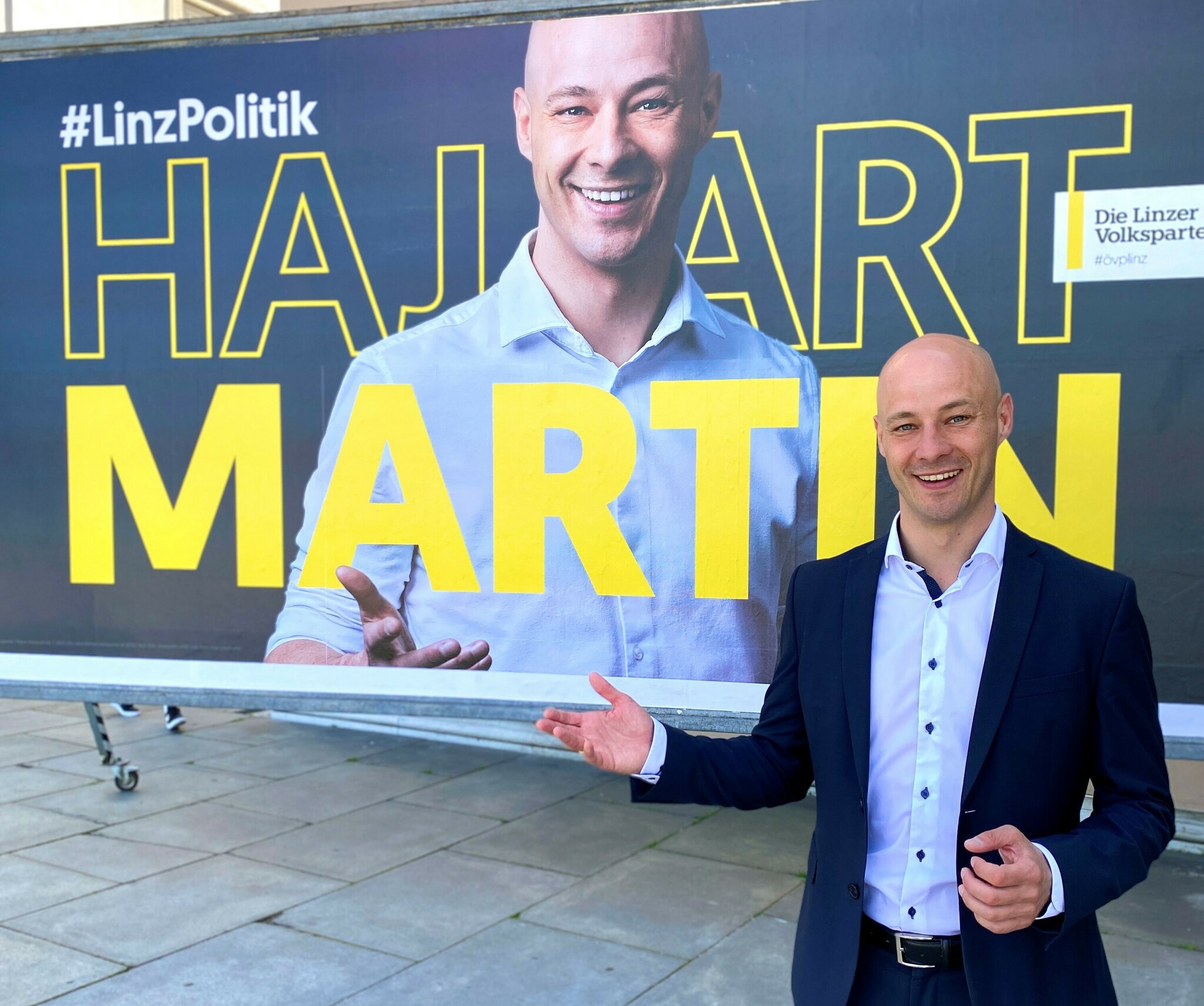 Vor Stadtparteitag: Linzer Volkspartei plakatiert Martin Hajart - Linz