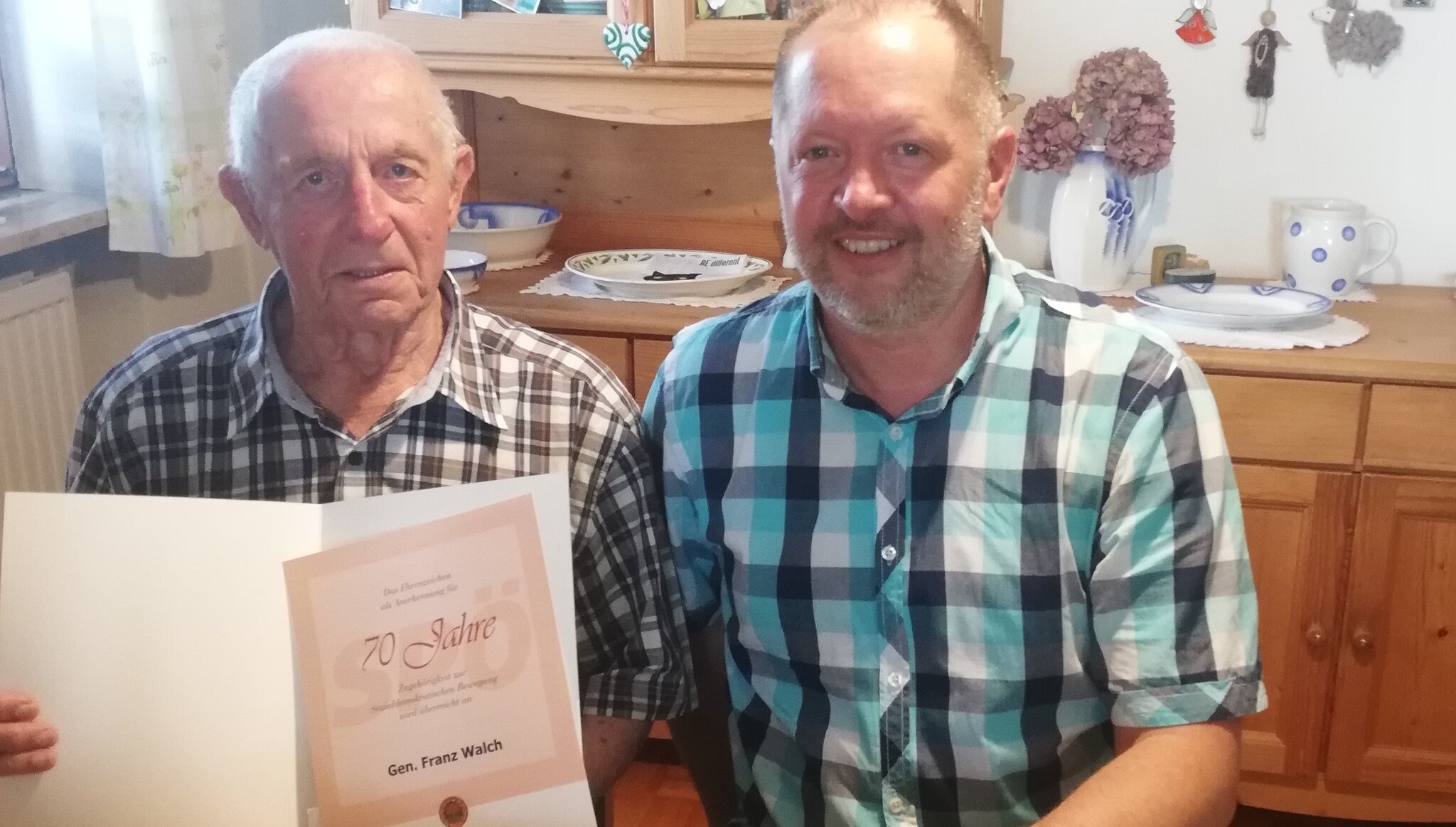 Ehrung: Franz Walch aus Pregarten ist seit 70 Jahren bei der SPÖ ...