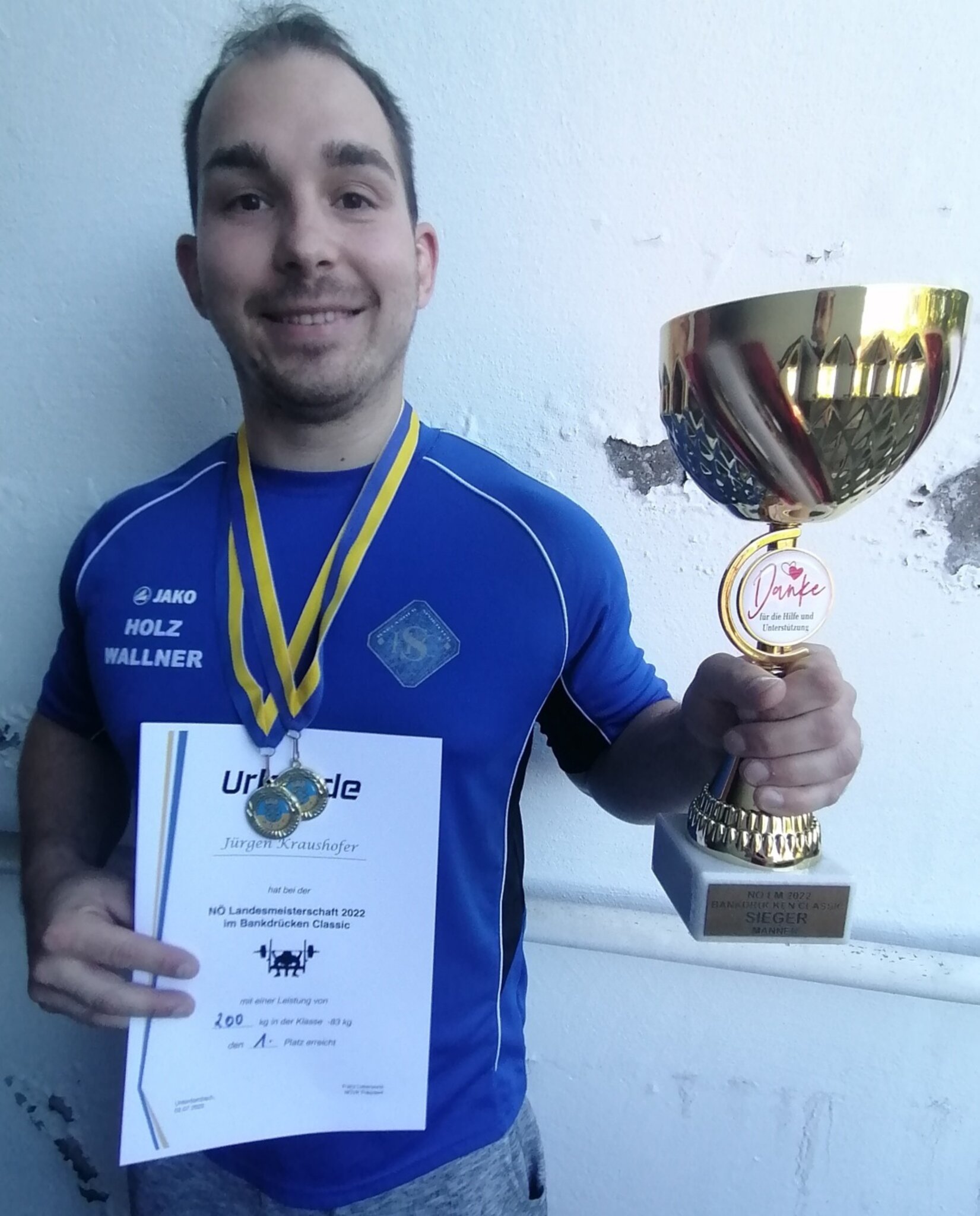 Kraushofer Jürgen drückt 200 kg: 200 kg für Kraushofer Jürgen im ...