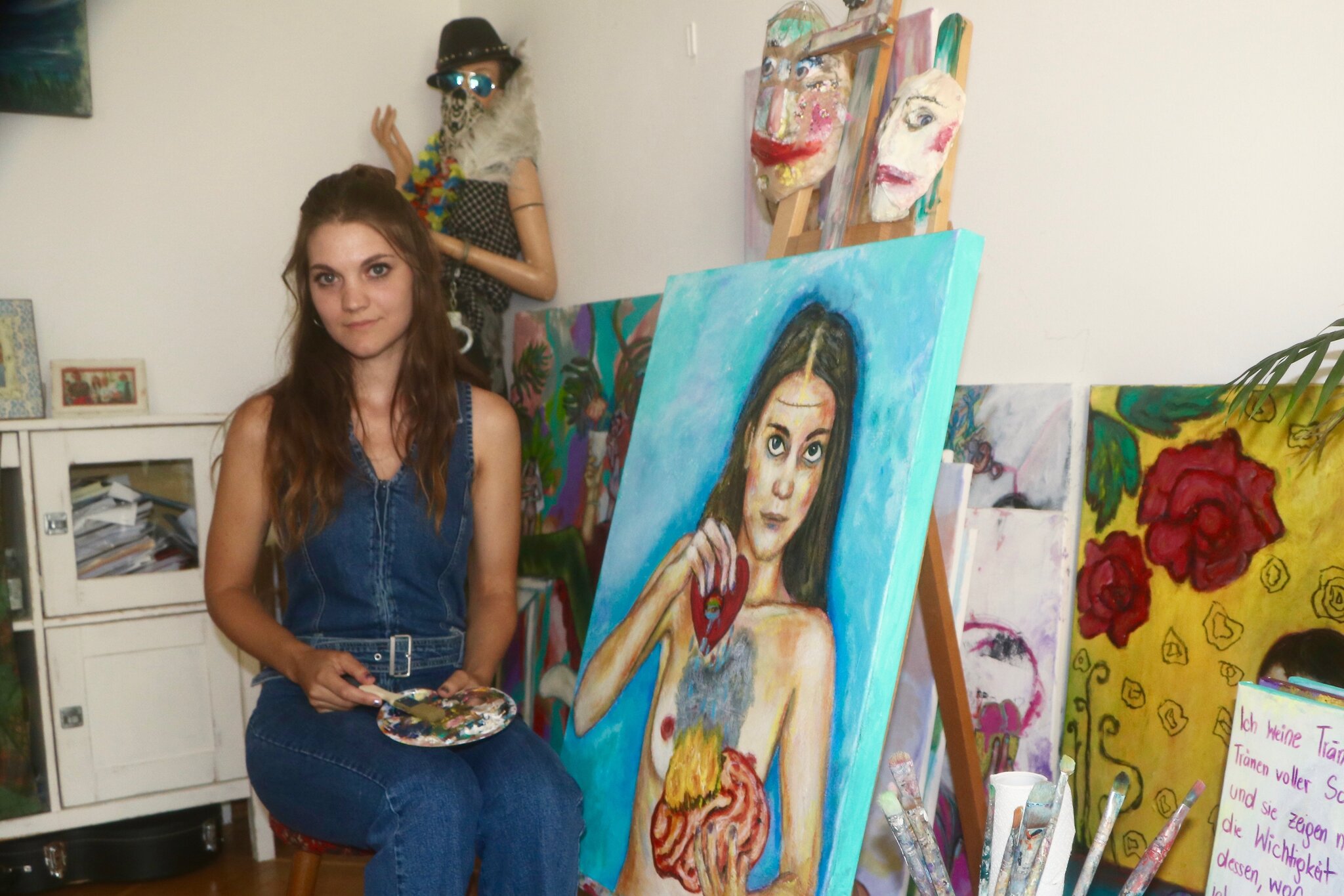 Ausstellung im 20. Bezirk: Wiener Malerin bringt Gefühle auf Leinwand ...