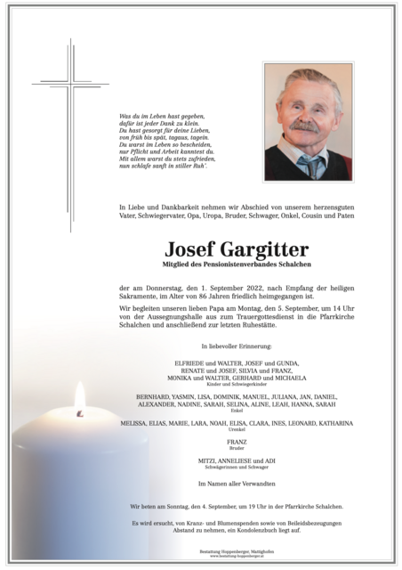 Sterbefälle im September 2022: Trauer- und Todesanzeigen aus dem Bezirk ...