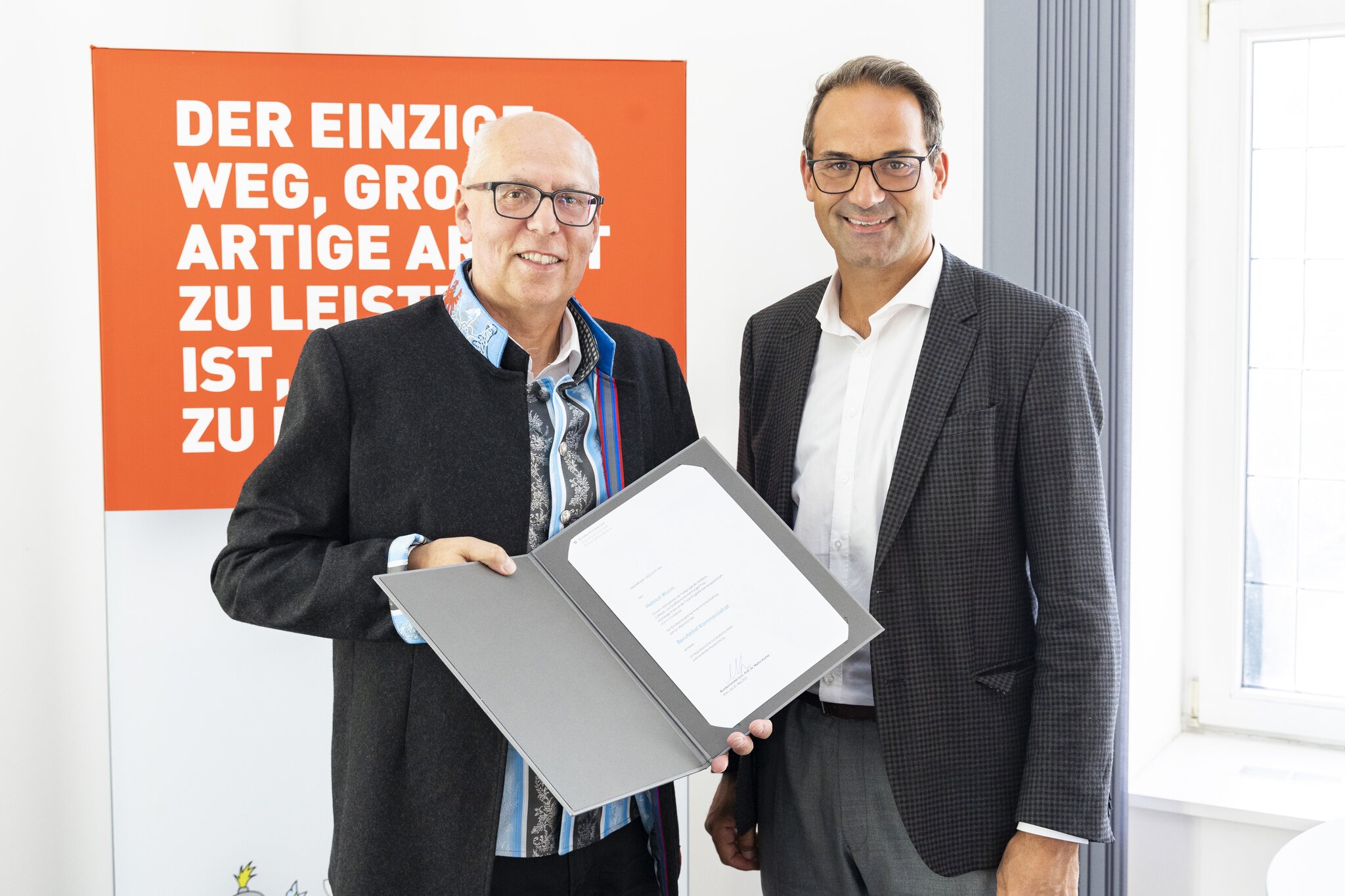 Auszeichnung: Helmut Wurm zum „Kommerzialrat" ernannt - Tirol