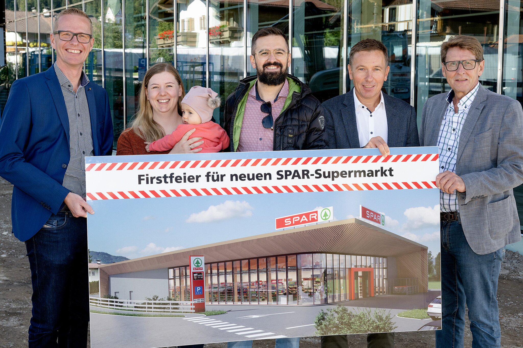 Umbau: Spar feiert Dachgleiche von neuem Markt in Bad Häring - Kufstein