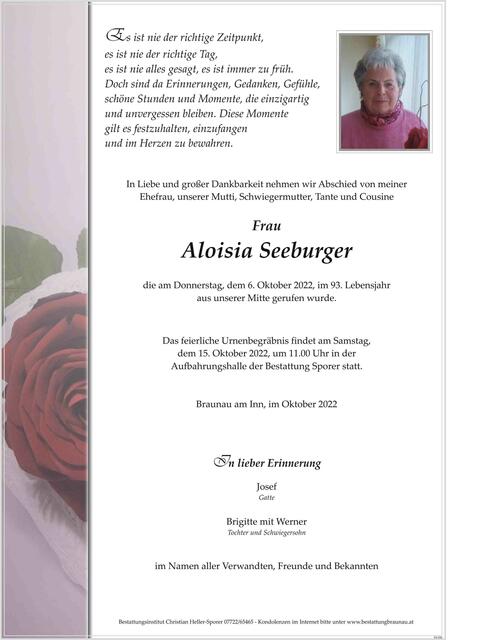 Sterbefälle im Oktober 2022: Trauer- und Todesanzeigen aus dem Bezirk ...