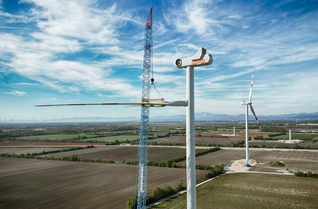 Windpark-Bau: Die ersten drei Windräder in Trumau stehen bereits ...