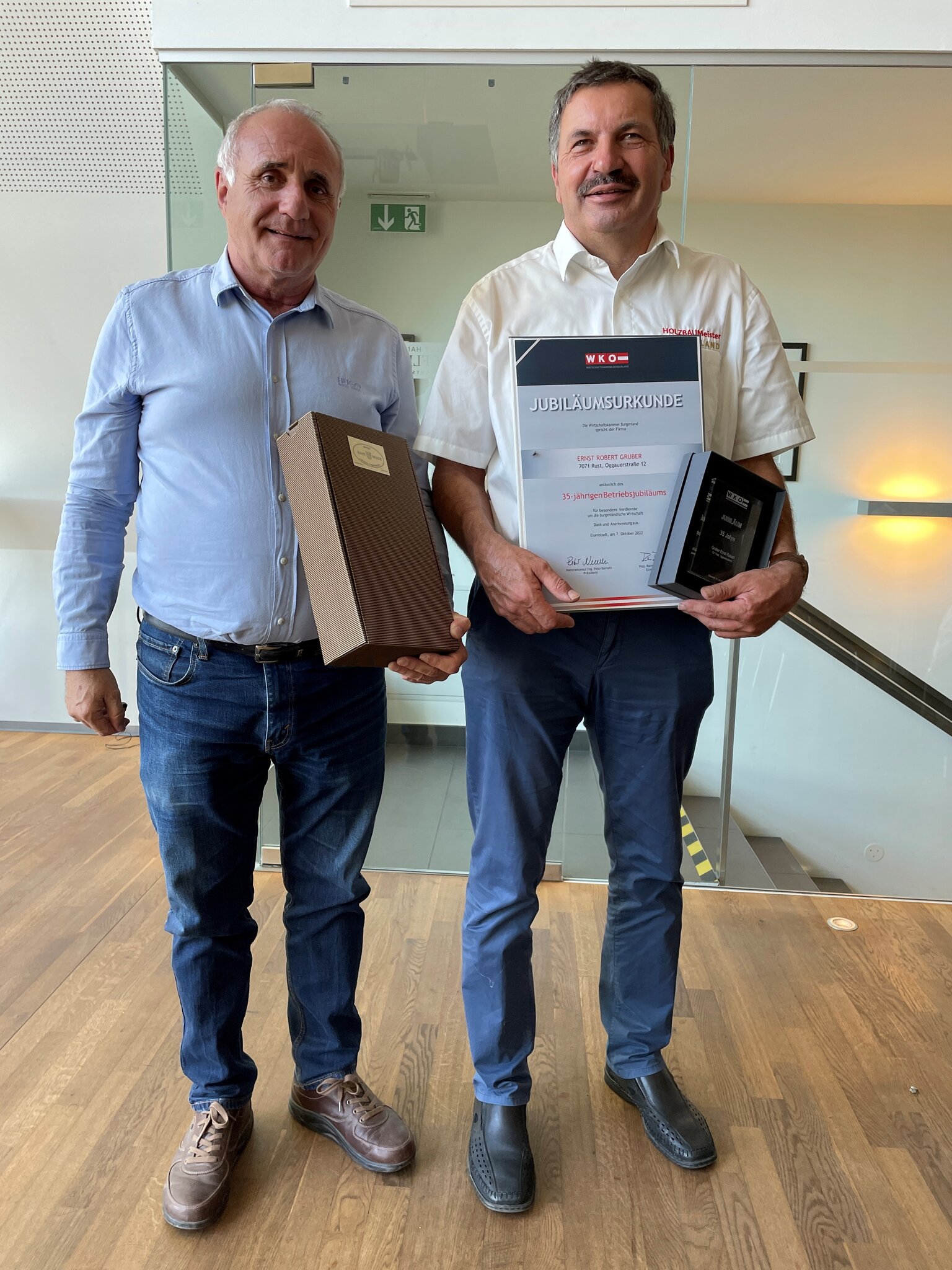 Betriebsjubiläen: 35-jähriges Jubiläum für Zimmerei Gruber aus Rust ...