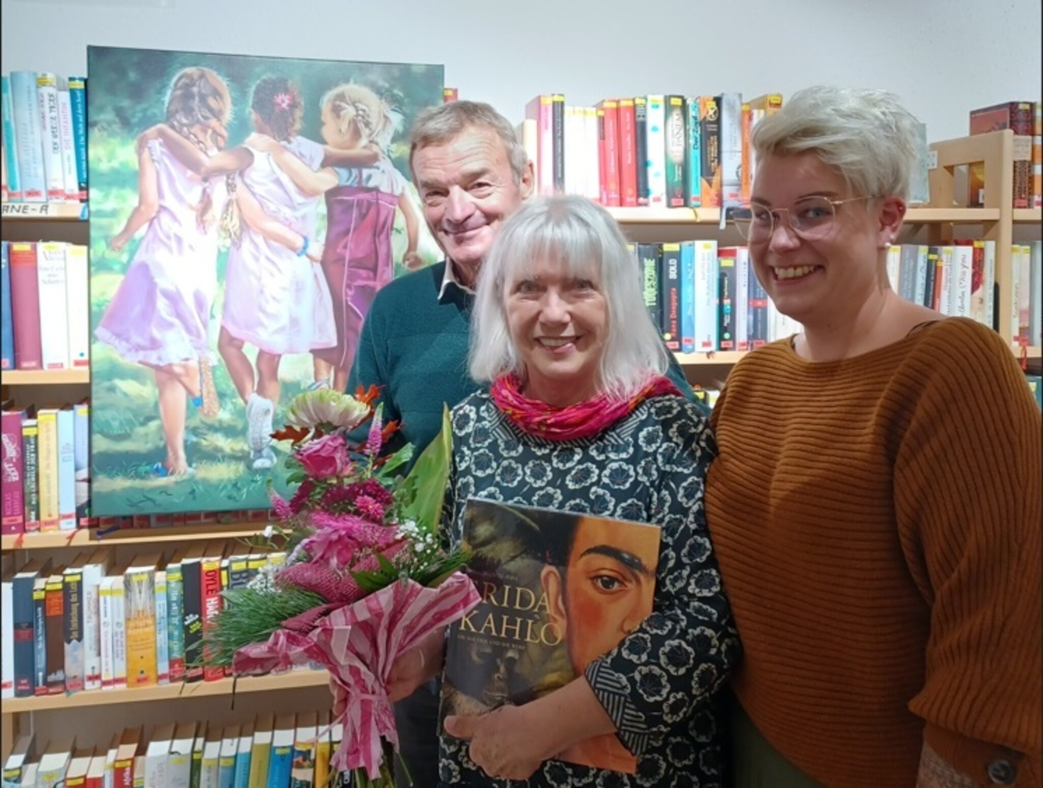 Bilder von Elfriede Cramer: Vernissage in der Gröbminger Bücherei - Liezen