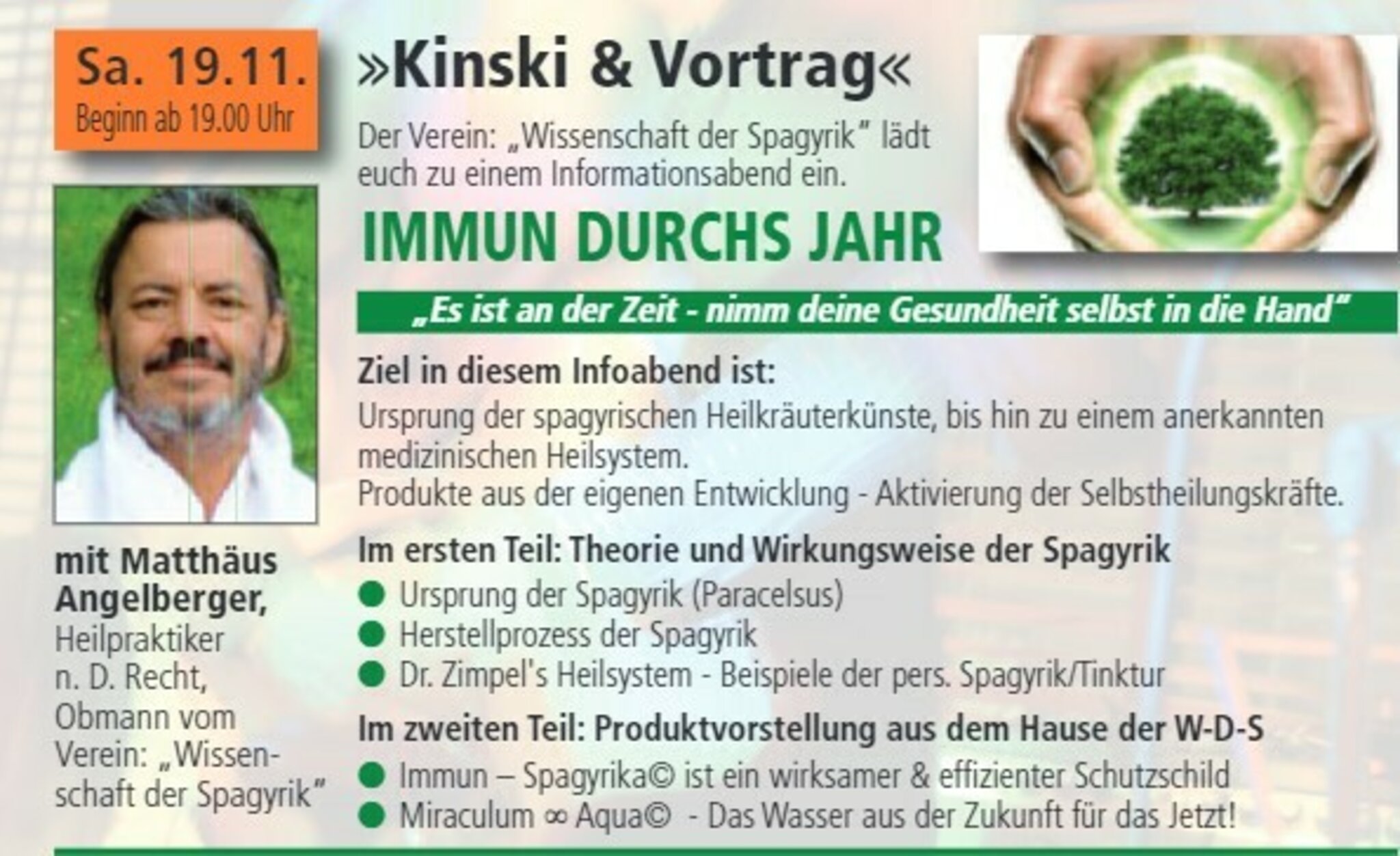 IMMUN DURCHS JAHR: „ E s i s t a n d e r Z e i t - n i m m d e i n e G e s u n d h e i t s e l b ...