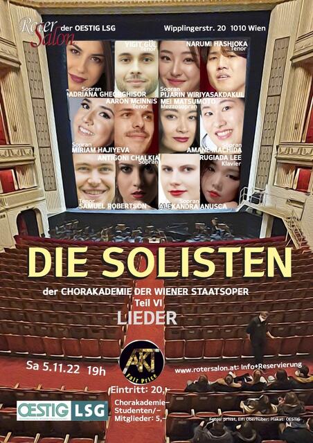 Solisten-Konzert im 1. Bezirk: CHORAKADEMIE STAATSOPER – Teil 6: Lieder ...