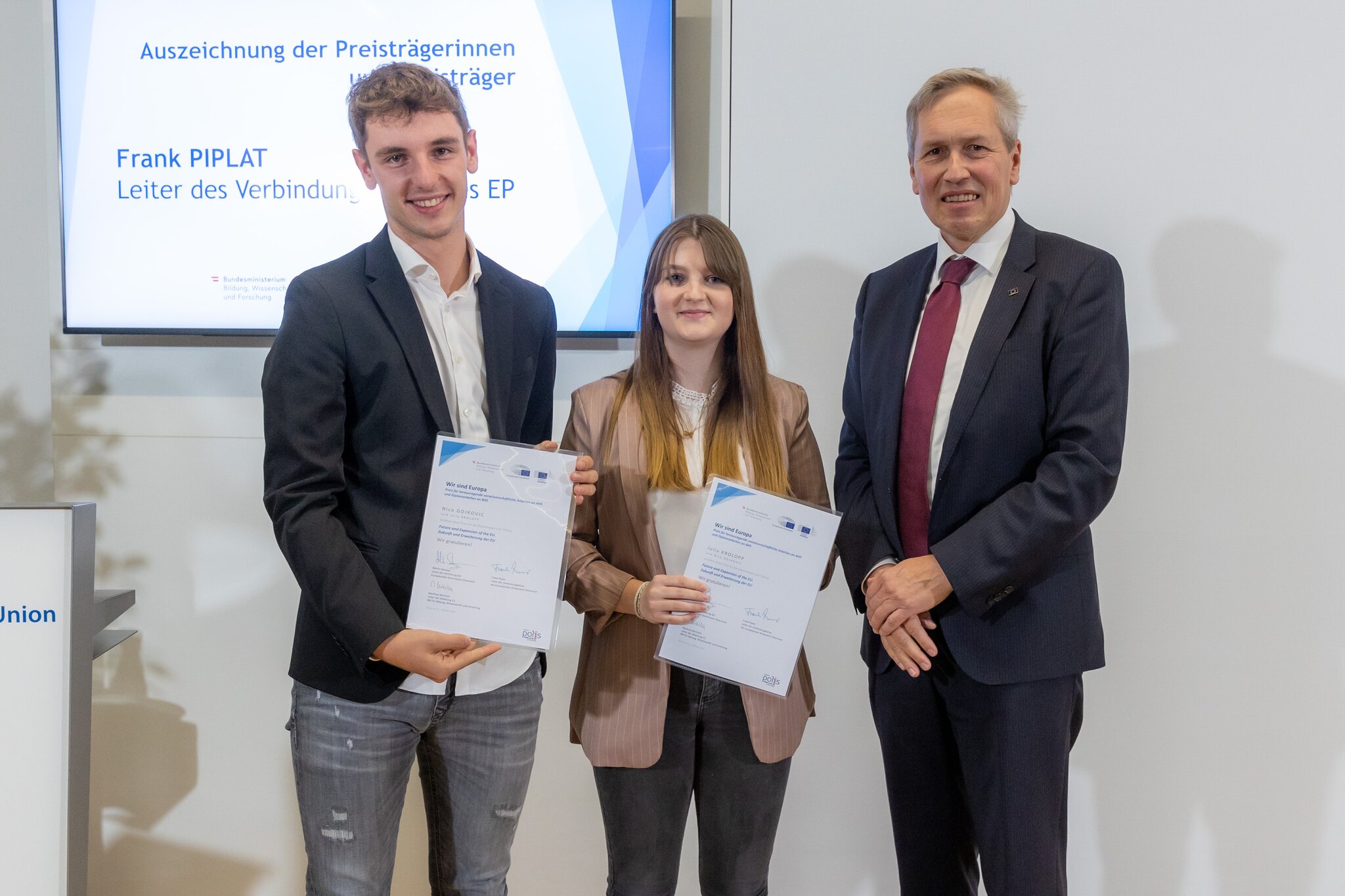 Klagenfurt: „Wir sind Europa“ – Preis für vorwissenschaftliche Arbeiten ...