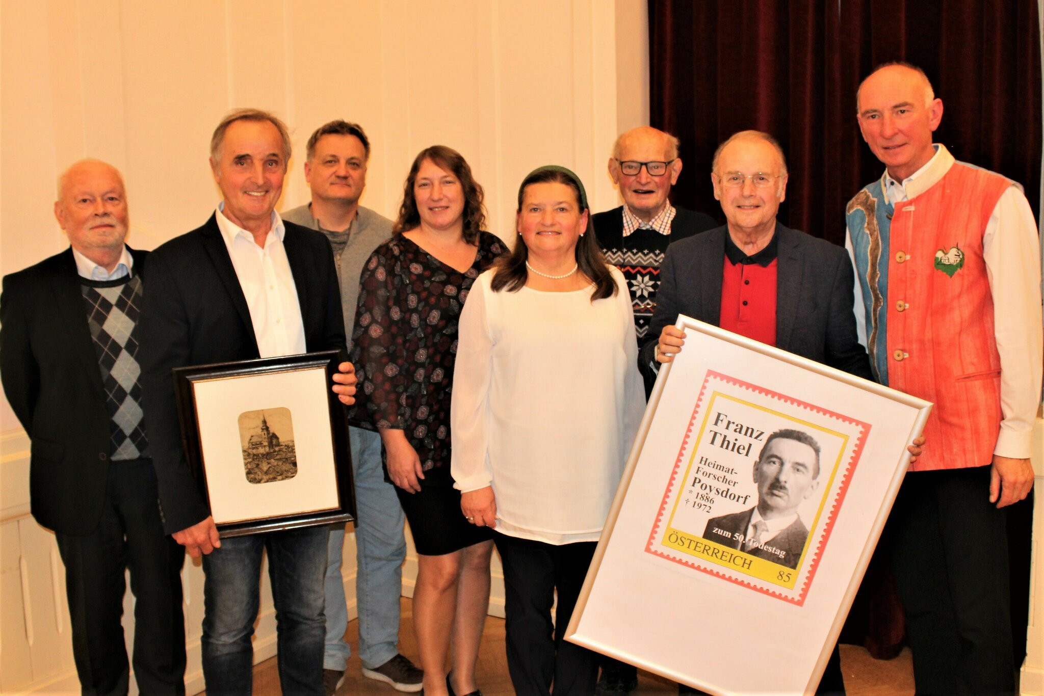 Festakt: Briefmarke für Poysdorfs Heimatforscher Franz Thiel - Mistelbach