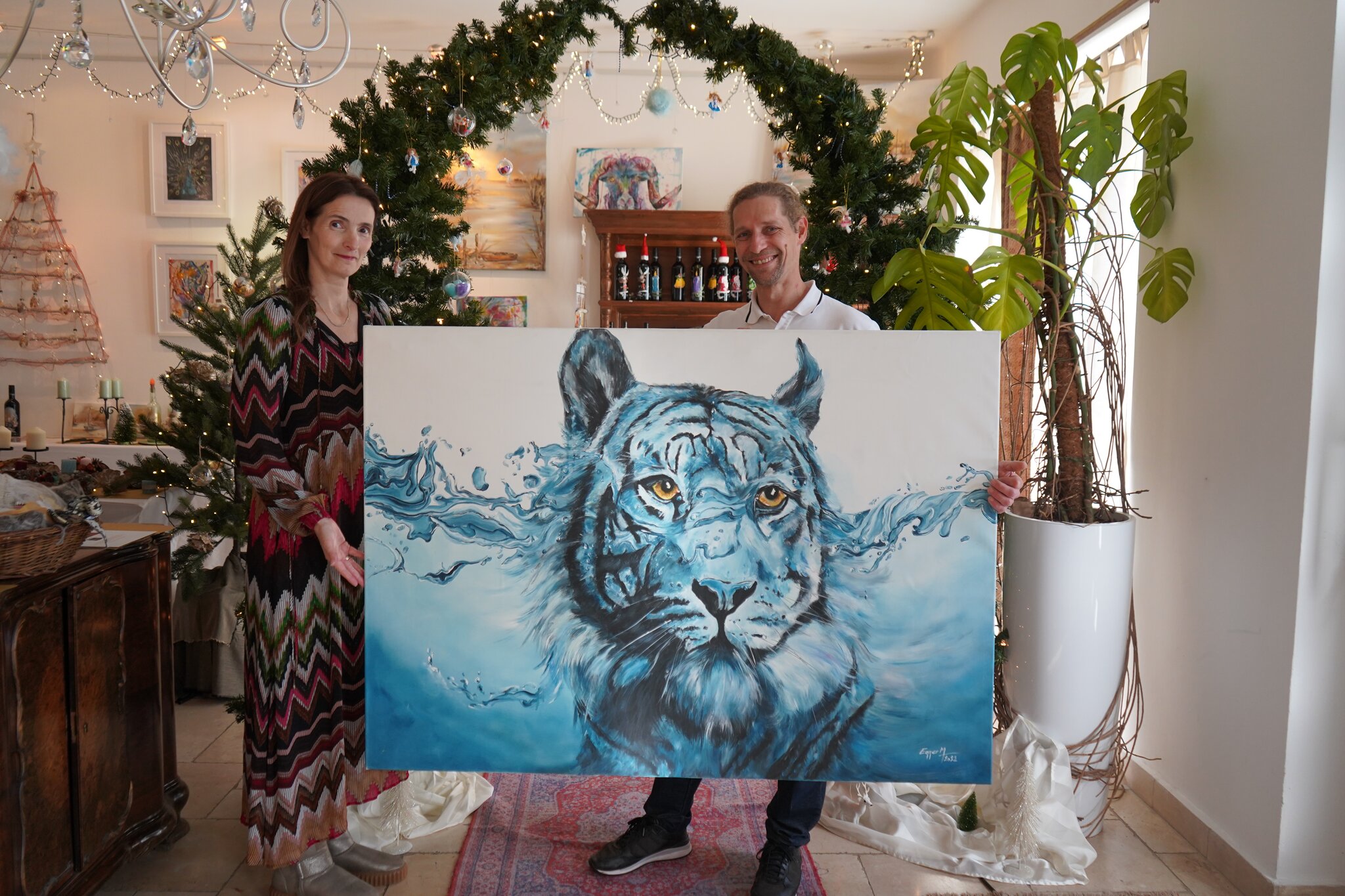 Advent im Atelier Egger: Ein Tiger unterm Weihnachtsbaum - Neusiedl am See