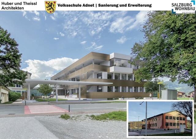 Neubau Volksschule: Adnet setzt auf "grünen Zement" - Tennengau