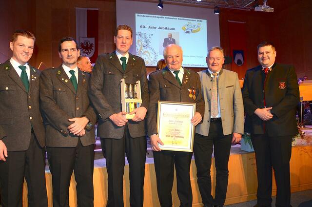 Auszeichnung bei Konzert: 60 Jahre aktiv bei der BMK Schwoich - Kufstein