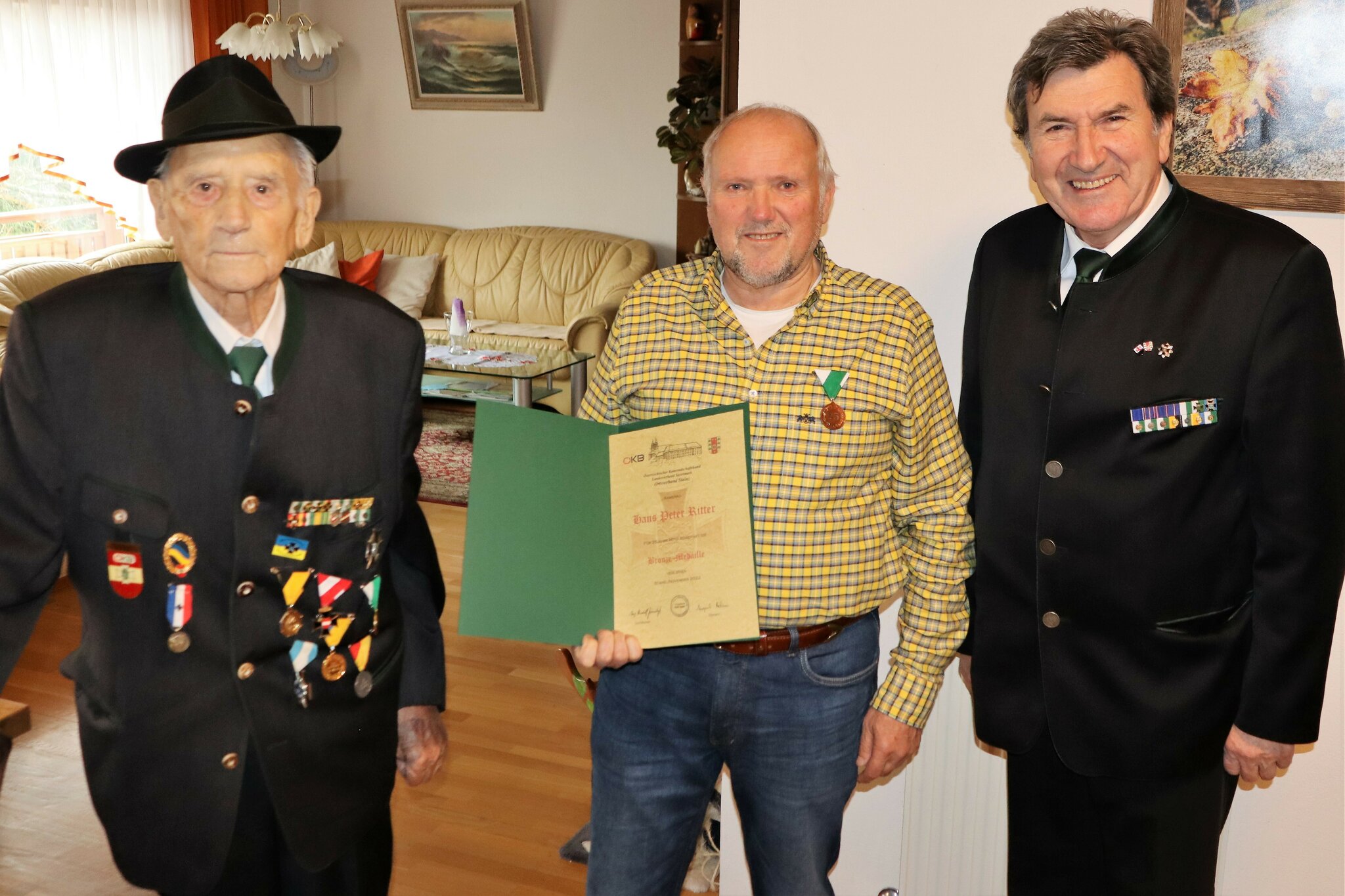 ÖKB Stainz als Gratulant: Glückwünsche an Hans-Peter Ritter zum ...