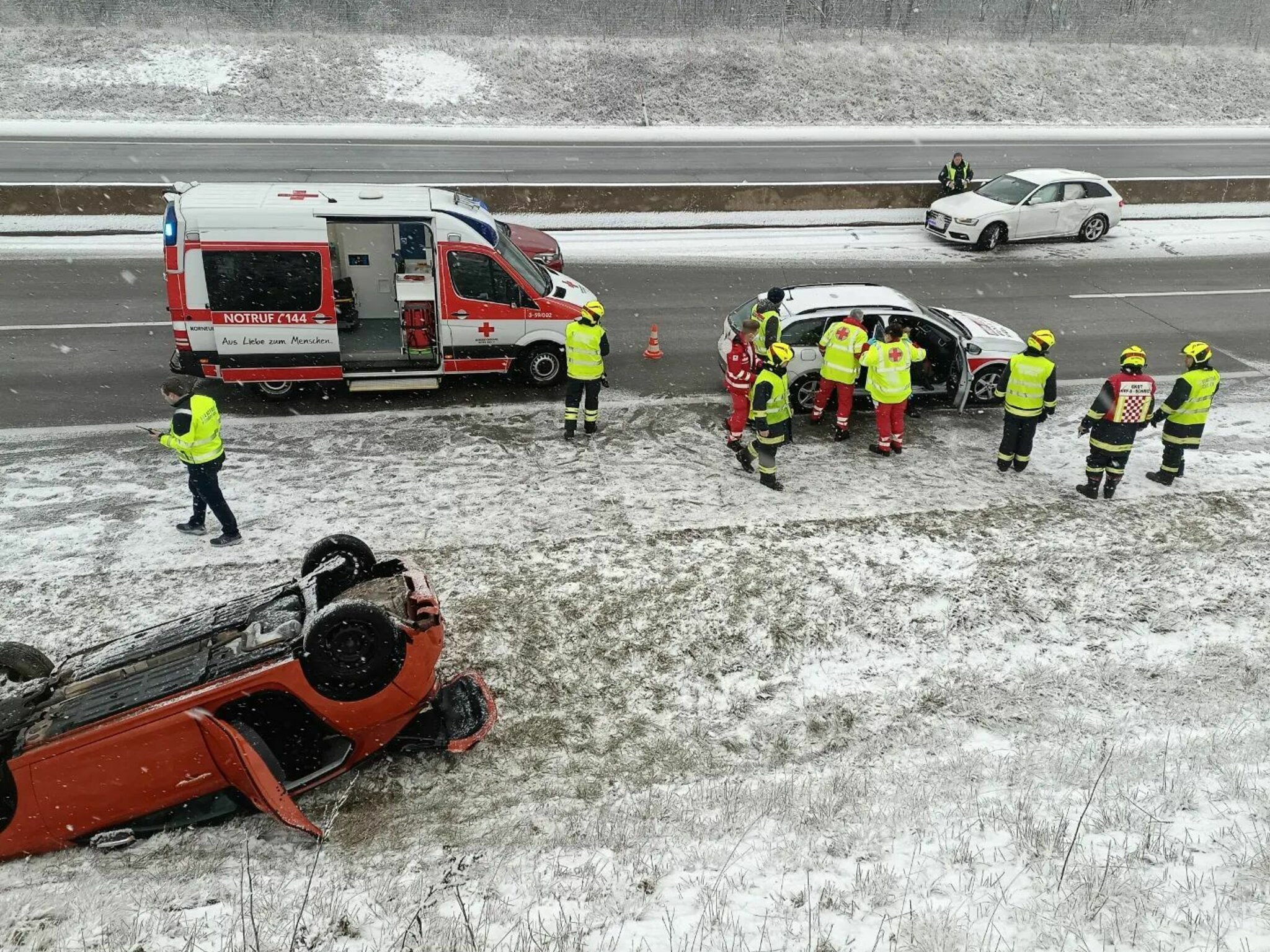 A 5 Weinviertelautobahn: Schwerer Unfall bei Schrick im Morgenverkehr ...