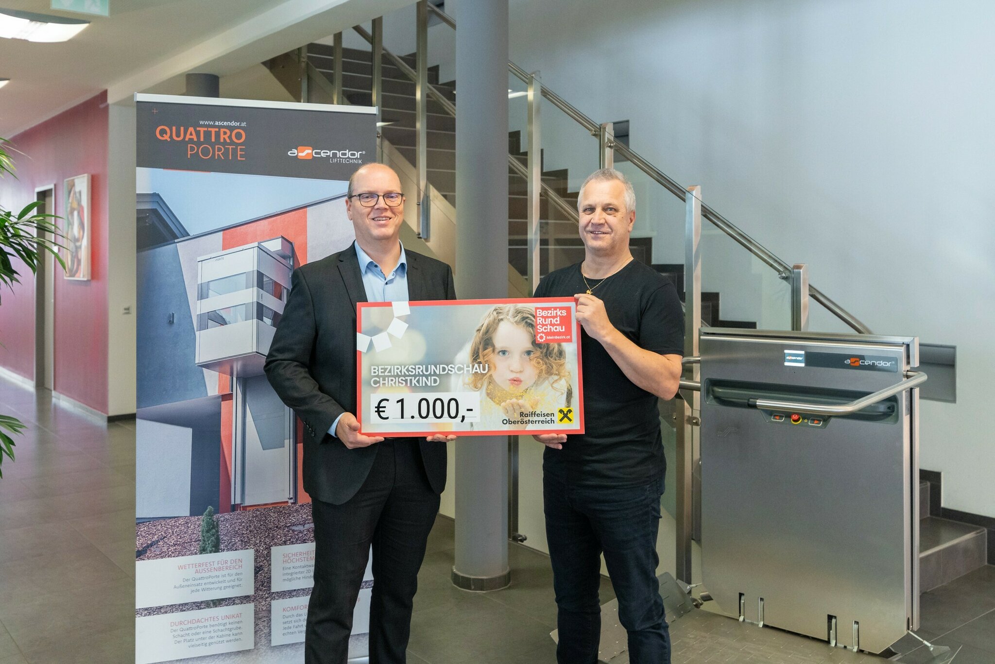 BezirksRundSchau Christkind: Ascendor unterstützt Emma Bauer mit 1.000 ...