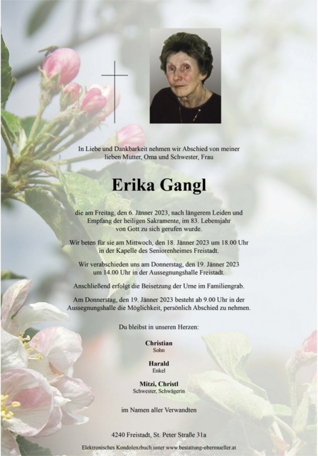 Sterbefälle im Jänner 2023: Trauer- und Todesanzeigen aus dem Bezirk ...