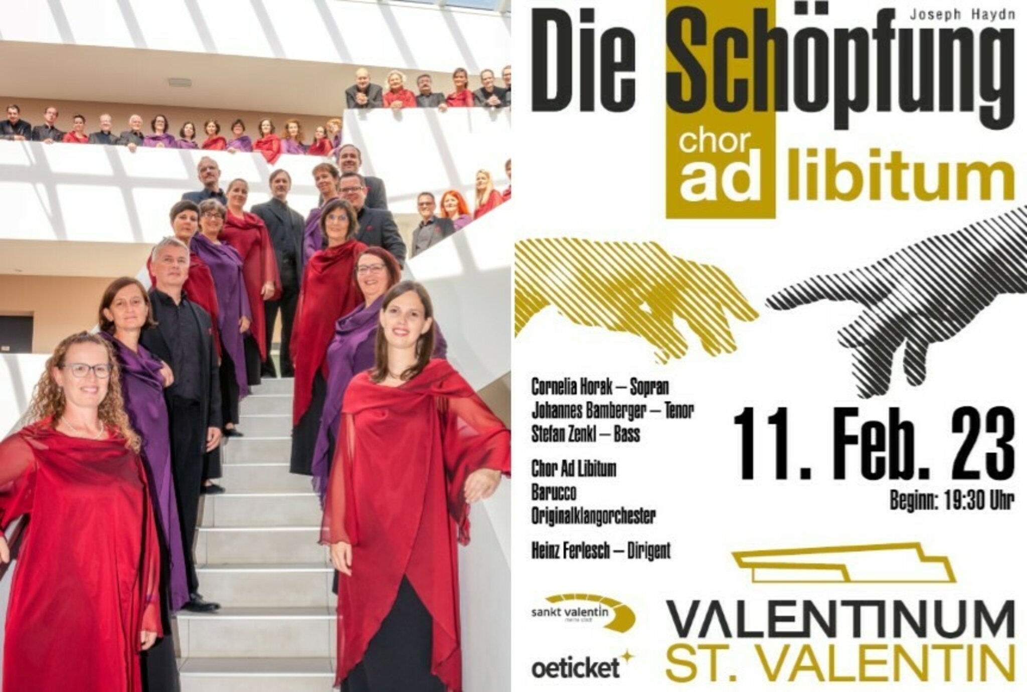 Eröffnung Valentinum: Valentinum Eröffnung mit Chor Ad Libitum - Amstetten