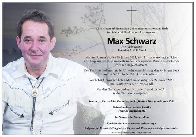 Sterbefälle im Jänner 2023: Trauer- und Todesanzeigen aus dem Bezirk ...